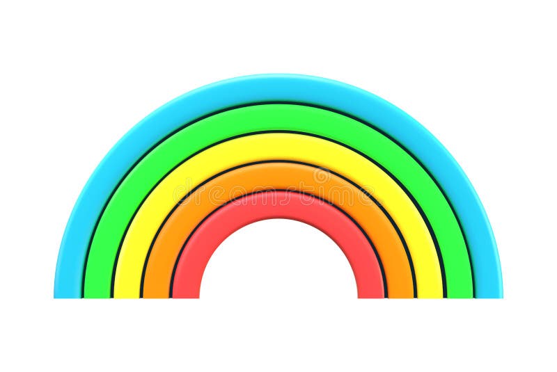 Vector 3d rainbow. stock vector. Illustration of decor - 253822430