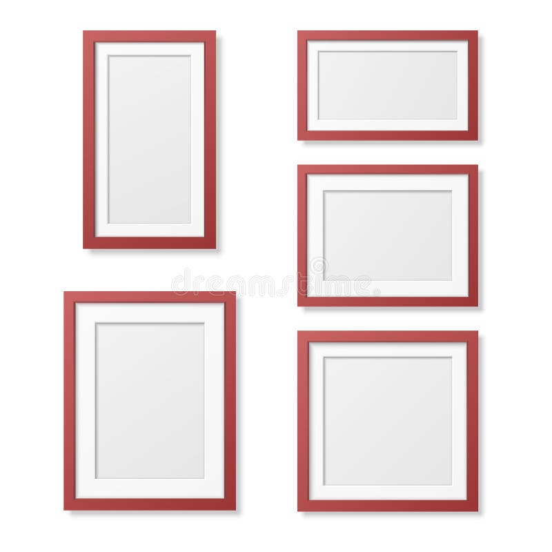 Vector 3D Reaistic Wooden or Plastic Simple Modern Minimalistic Red ...