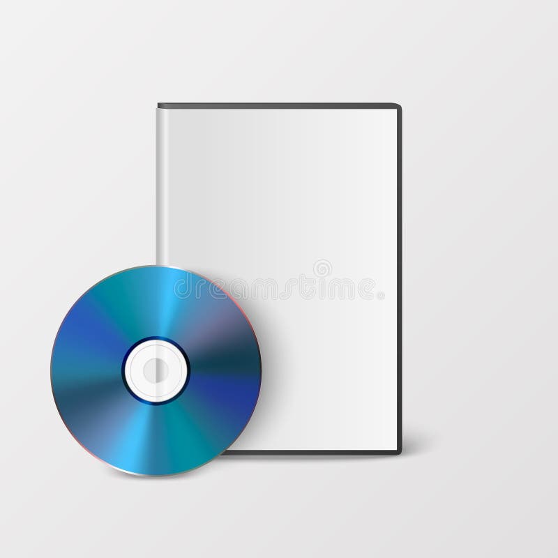 Vector 3d Realistic Blue CD, DVD with Case Isolated on White. CD Box ...