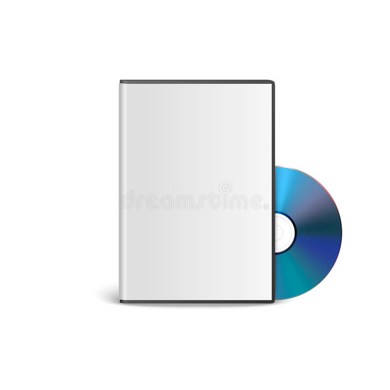 Vector 3d Realistic Blue CD, DVD with Case Isolated on White. CD Box ...