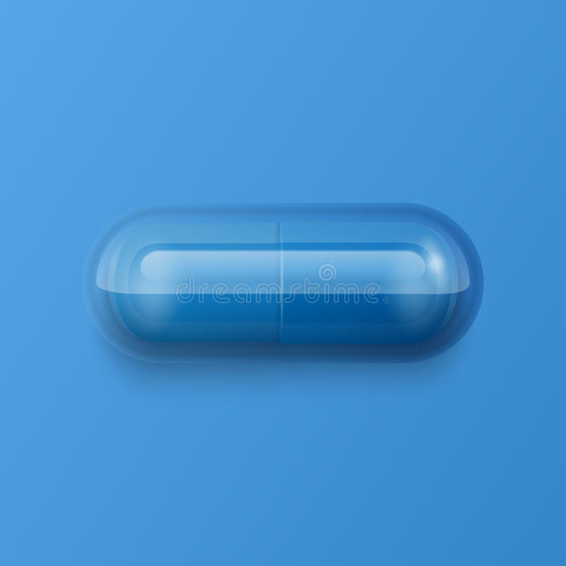 Vector 3d Realistic Blue Pharmaceutical Medical Pill, Capsule, Tablet ...