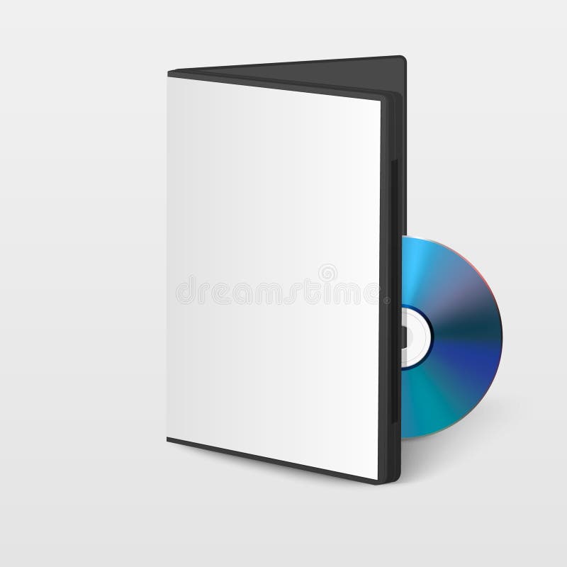 Vector 3d Realistic CD, DVD with Plastic Case Isolated on White. CD Box ...