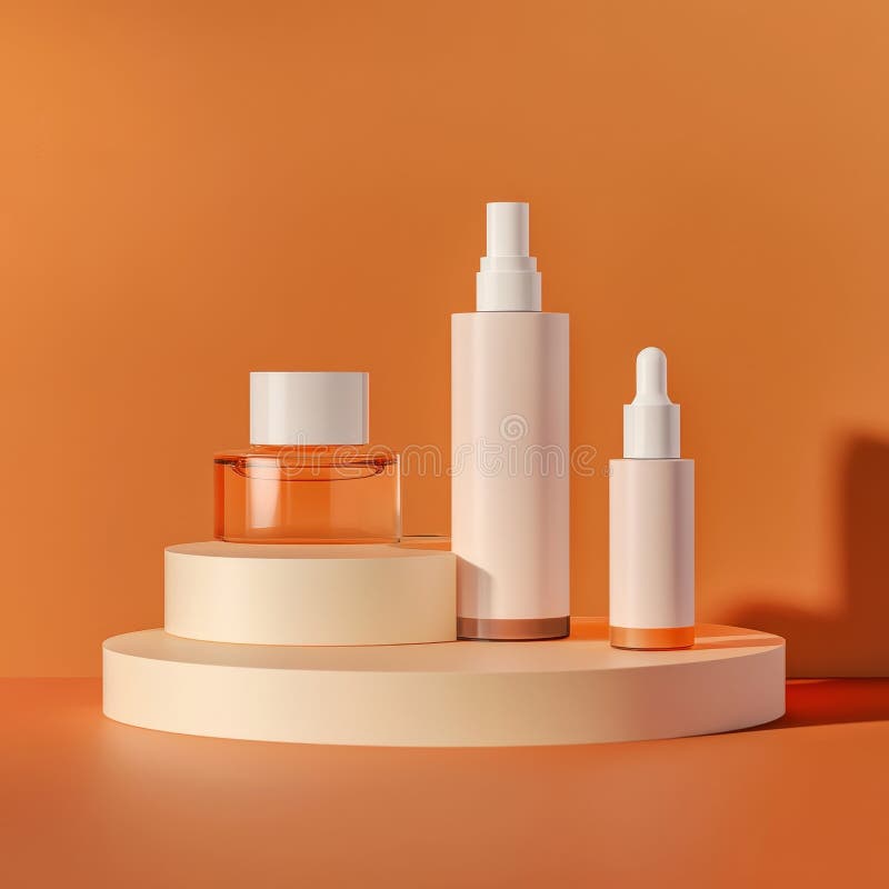 Vector 3d Realistic Cosmetic Product Display Podium with Cream or ...