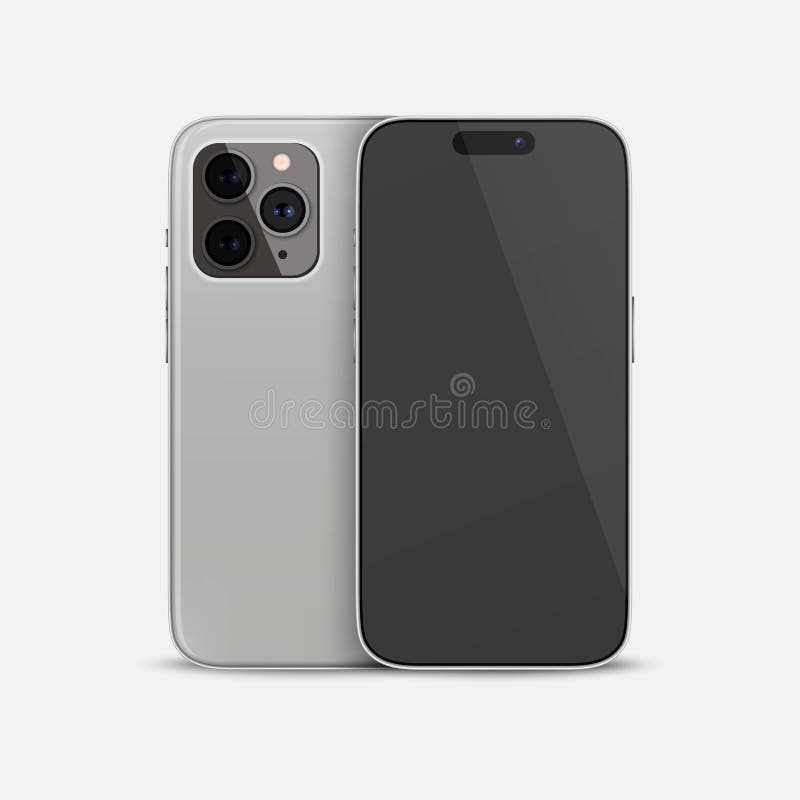 Vector 3d Realistic Gray Smartphone Case. Telephone Design Template for ...