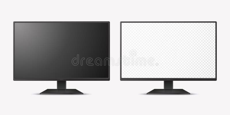 Vector 3d Realistic Modern TV Screen. Minimalistic Stylish Lcd Panel ...