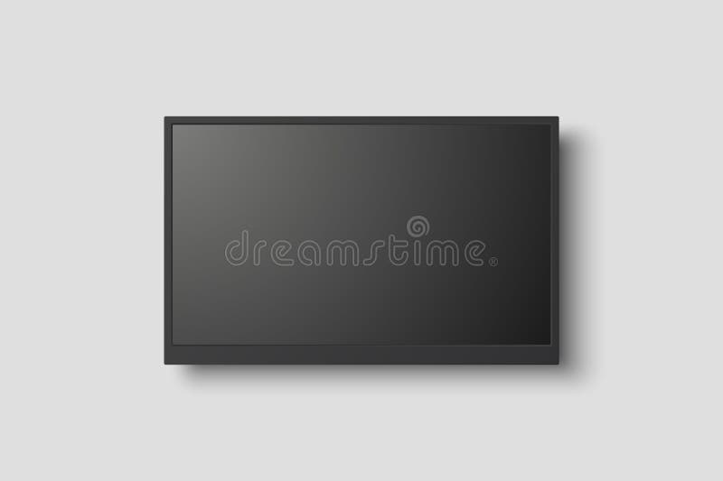 Vector 3d Realistic Modern TV Screen. Minimalistic Stylish Lcd Panel ...