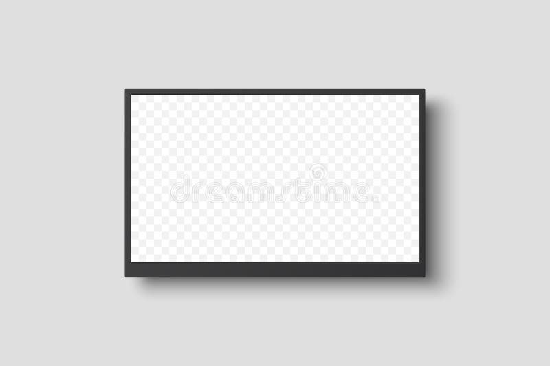Vector 3d Realistic Modern TV Screen. Minimalistic Stylish Lcd Panel ...