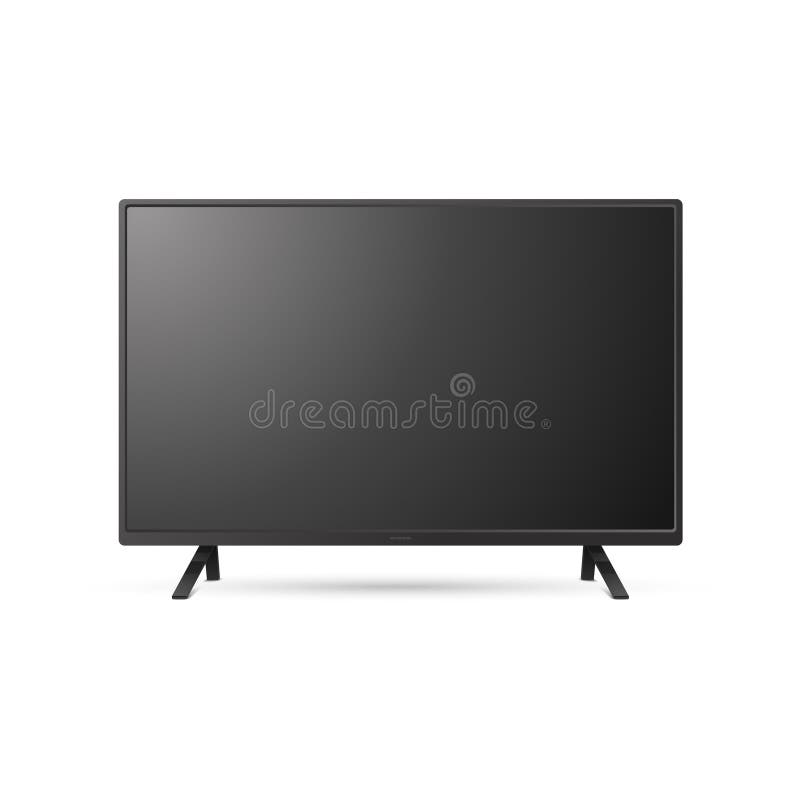Vector 3d Realistic Modern TV Screen. Minimalistic Stylish Lcd Panel ...