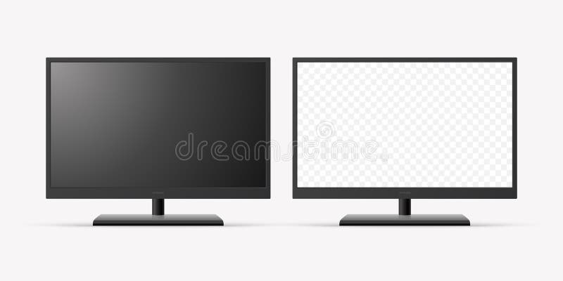 Vector 3d Realistic Modern TV Screen. Minimalistic Stylish Lcd Panel ...