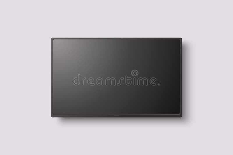 Vector 3d Realistic Modern TV Screen. Minimalistic Stylish Lcd Panel ...