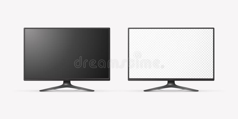 Vector 3d Realistic Modern TV Screen. Minimalistic Stylish Lcd Panel ...