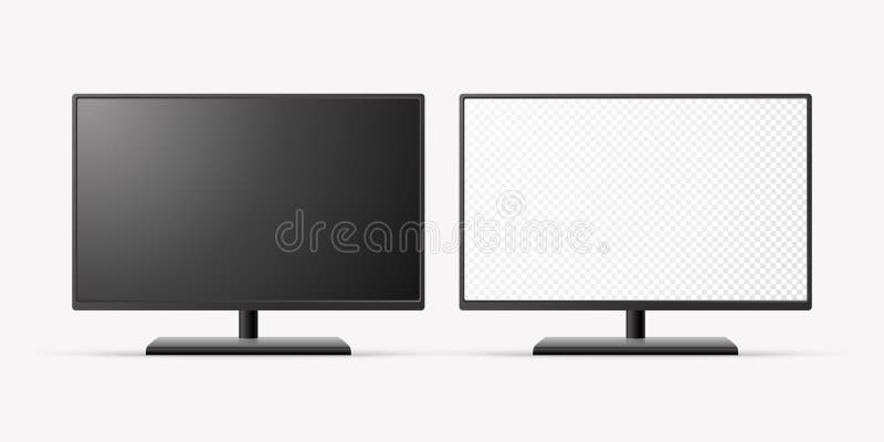 Vector 3d Realistic Modern TV Screen. Minimalistic Stylish Lcd Panel ...