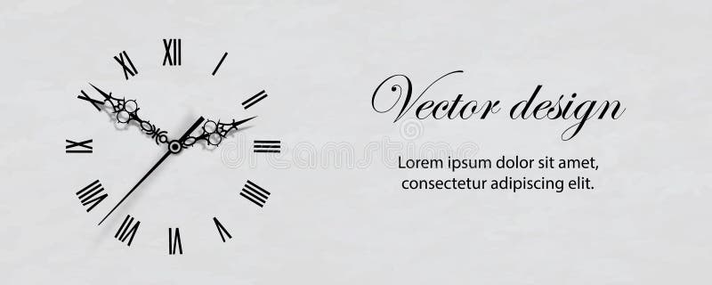 Vector 3d Realistic Wall Office Clock in the Form of a Dial on the Wall ...