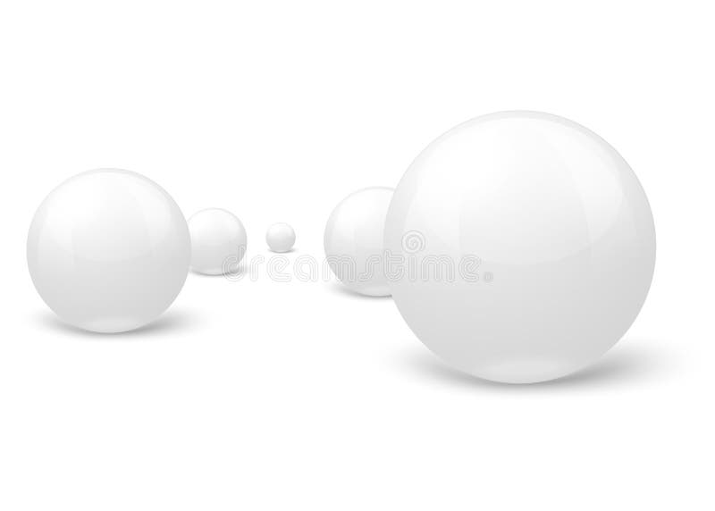 Vector White Marble Balls Set in Composition Stock Vector ...