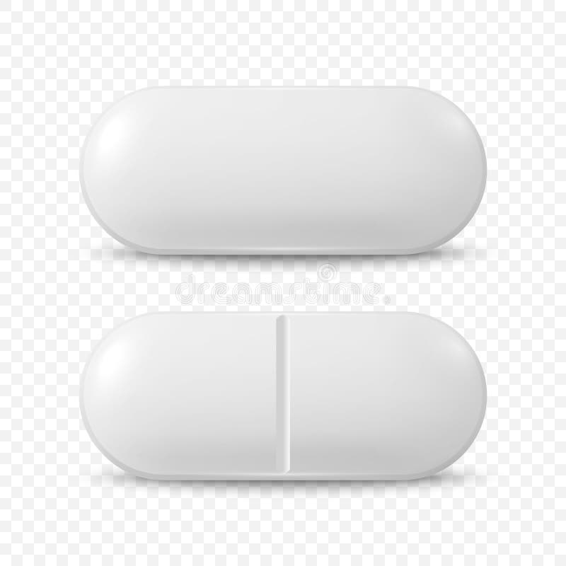 Vector 3d Realistic White Pharmaceutical Medical Pill, Capsule, Tablet ...