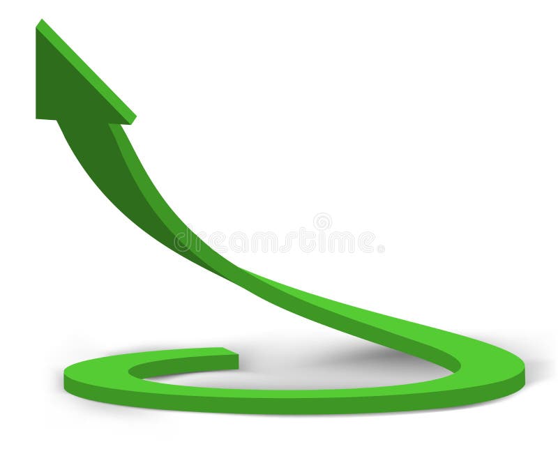 Vector 3d Render Rising Spring Arrow Stock Vector - Illustration of ...