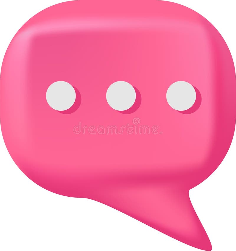 Waiting Sign on Pink Speech Bubbles. Vector 3d Render Speech Bubble ...