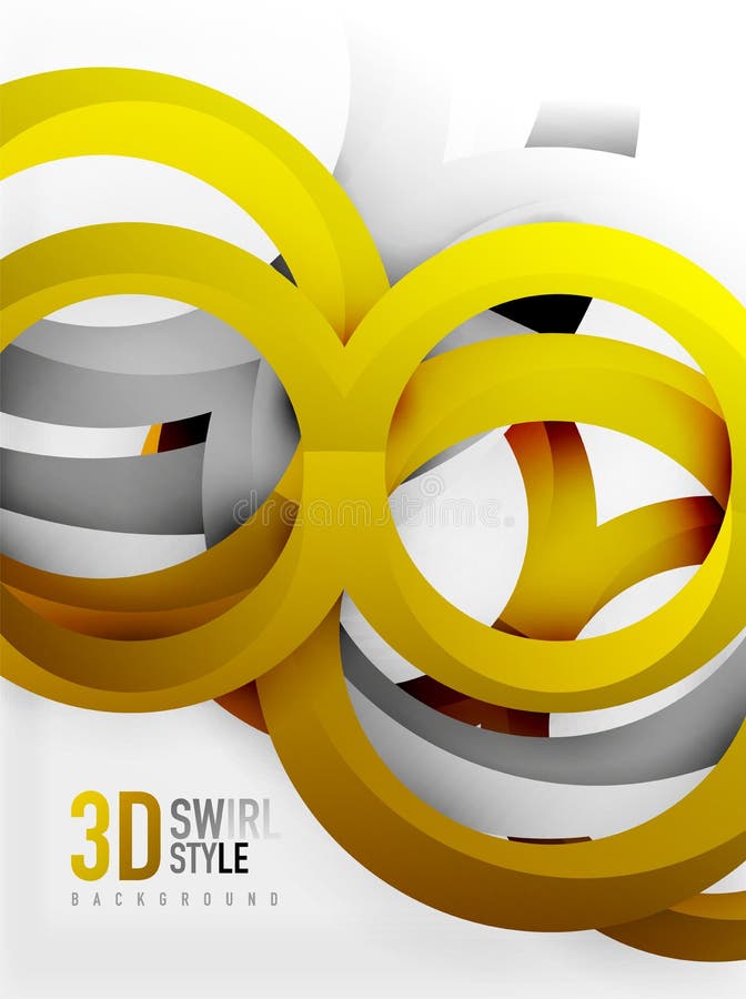 Vector 3d Rings Design Background Stock Vector - Illustration of ...