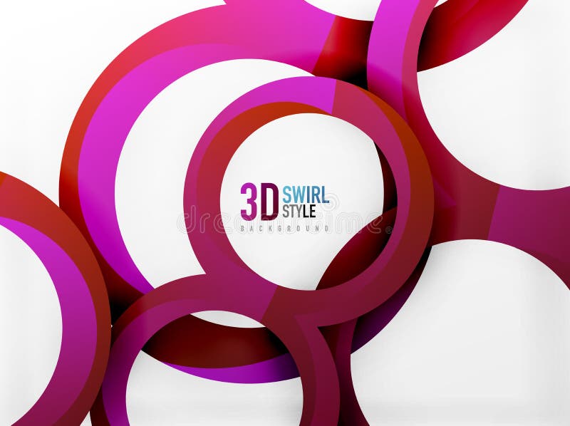 Vector 3d Rings Design Background Stock Vector - Illustration of line ...