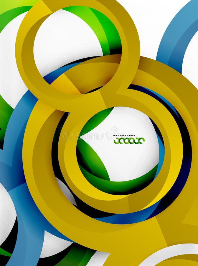 Vector 3d Rings Design Background Stock Vector - Illustration of ...