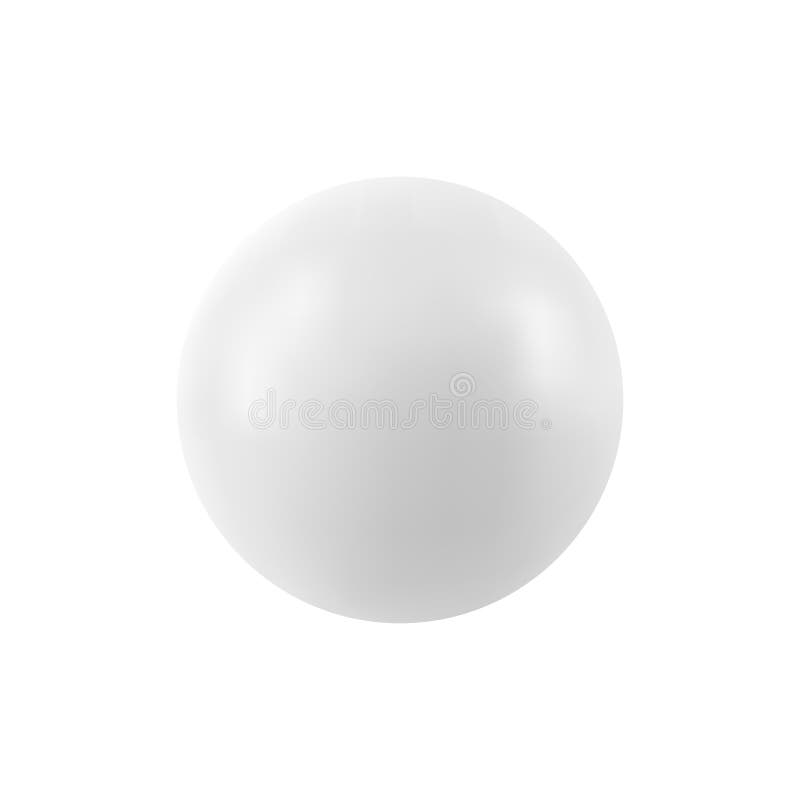 Vector 3d Round White Sphere. Realistic Glossy 3d Ball Stock Vector ...