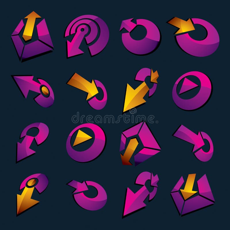 Simple navigation arrows stock vector. Illustration of next - 113383742