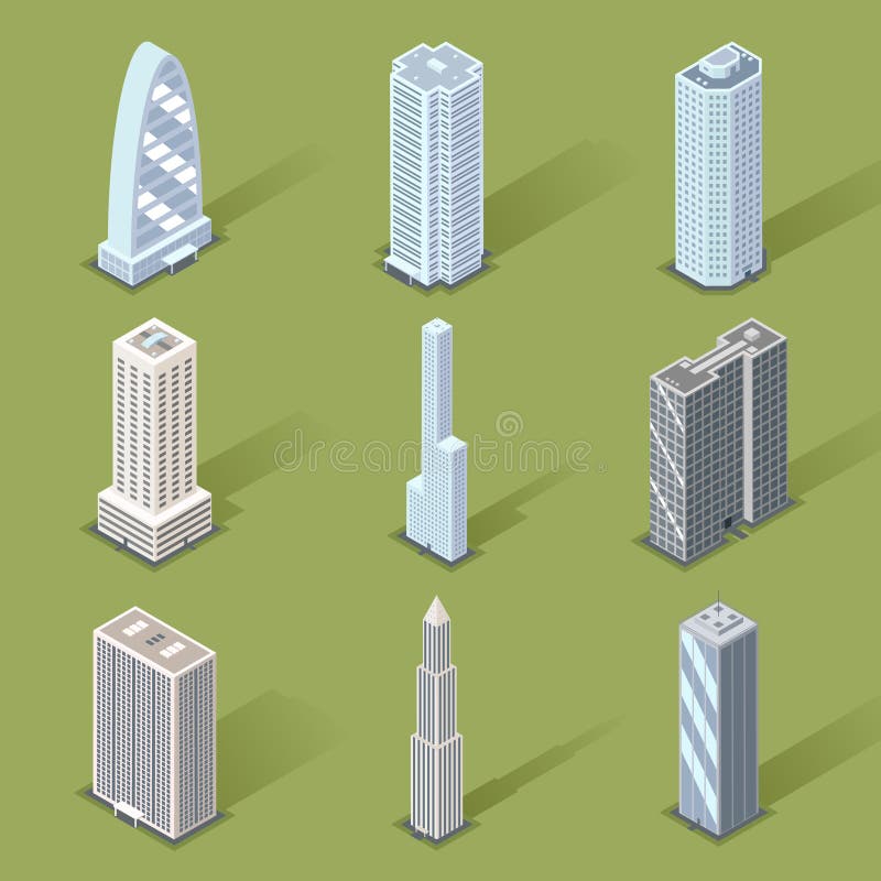 3 Dimensional Skyscraper Blocks Bursting Texture. Stock Illustration ...