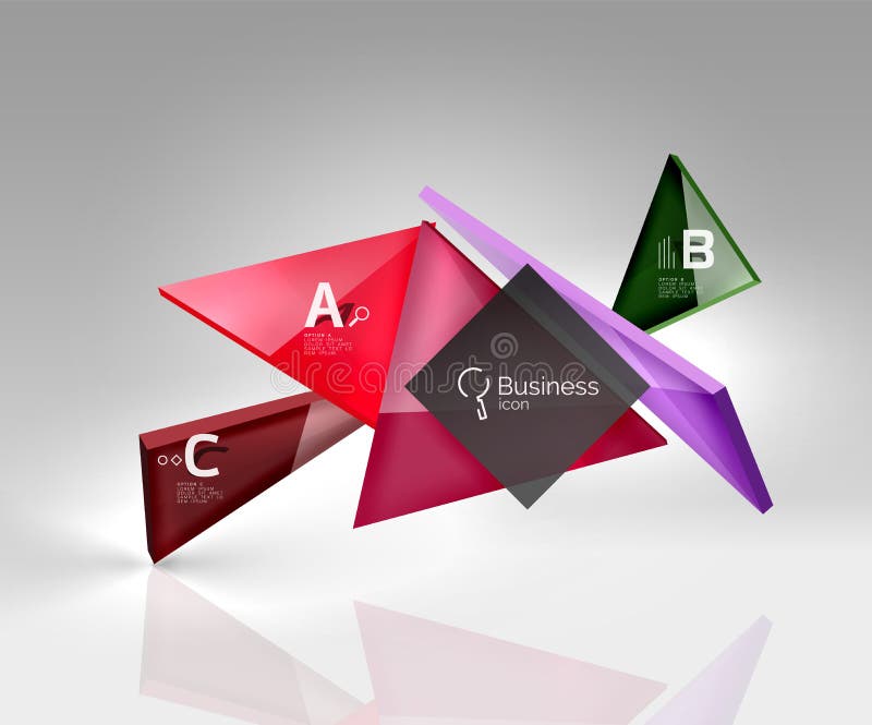 Vector 3d Triangle Abstract Background Stock Vector - Illustration of ...