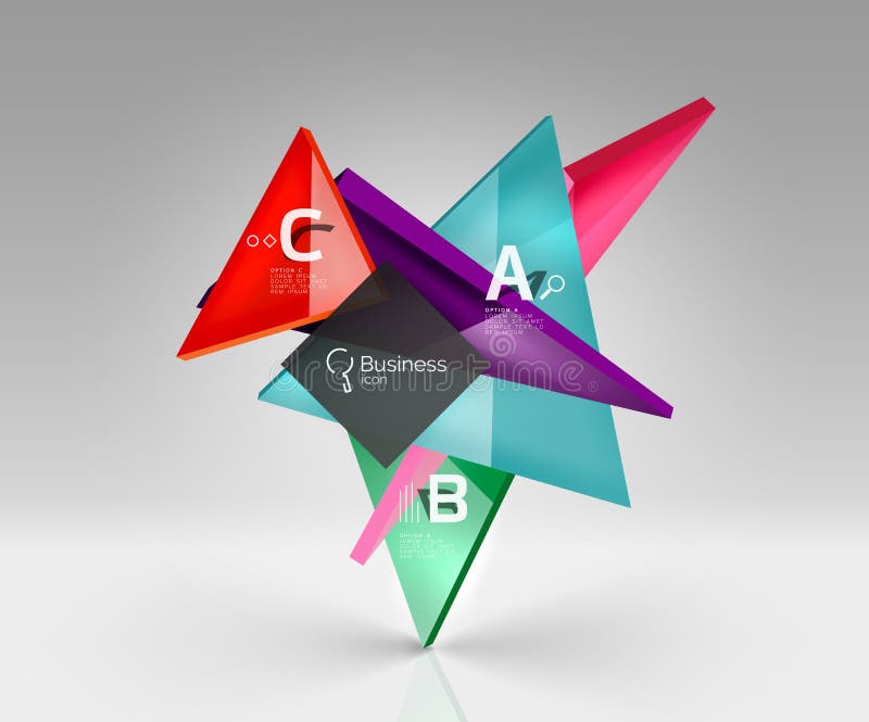 Vector 3d Triangle Abstract Background Stock Vector - Illustration of ...