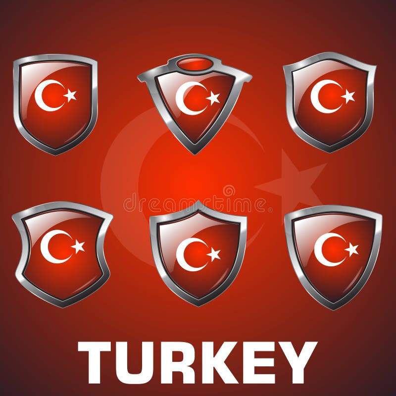 Vector 3D Turkey flag icon stock vector. Illustration of consumers ...