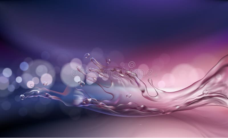 Vector 3D Violet and Pink Background with Water Splash Stock Vector ...