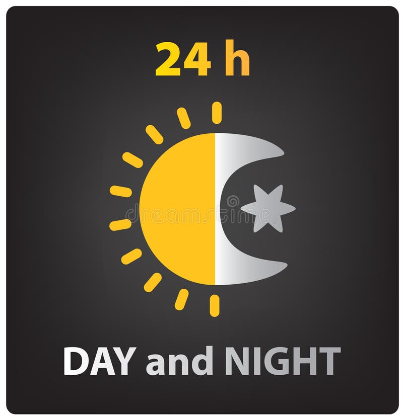 Vector Dag En Nacht Pictogram Vector Illustratie - Illustration of ...