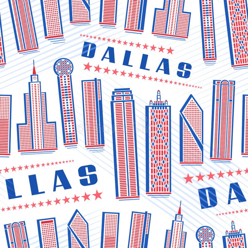 Vector Dallas Seamless Pattern Stock Vector - Illustration of fabric ...