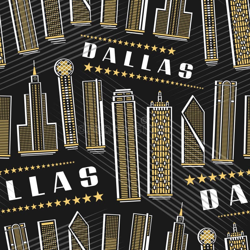 Vector Dallas Seamless Pattern Stock Vector - Illustration of ...