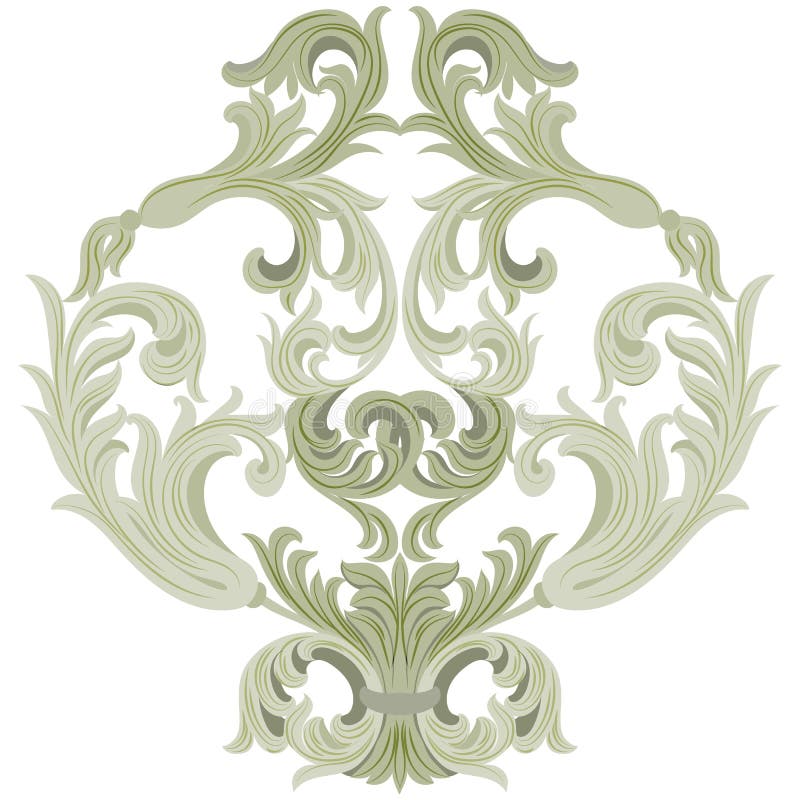 Vector Damask Baroque Pattern Stock Vector - Illustration of pattern ...