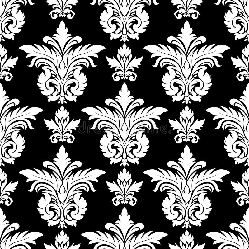 Vector Damask Pattern, Floral Damask Ornament for Wallpapers, Textile ...