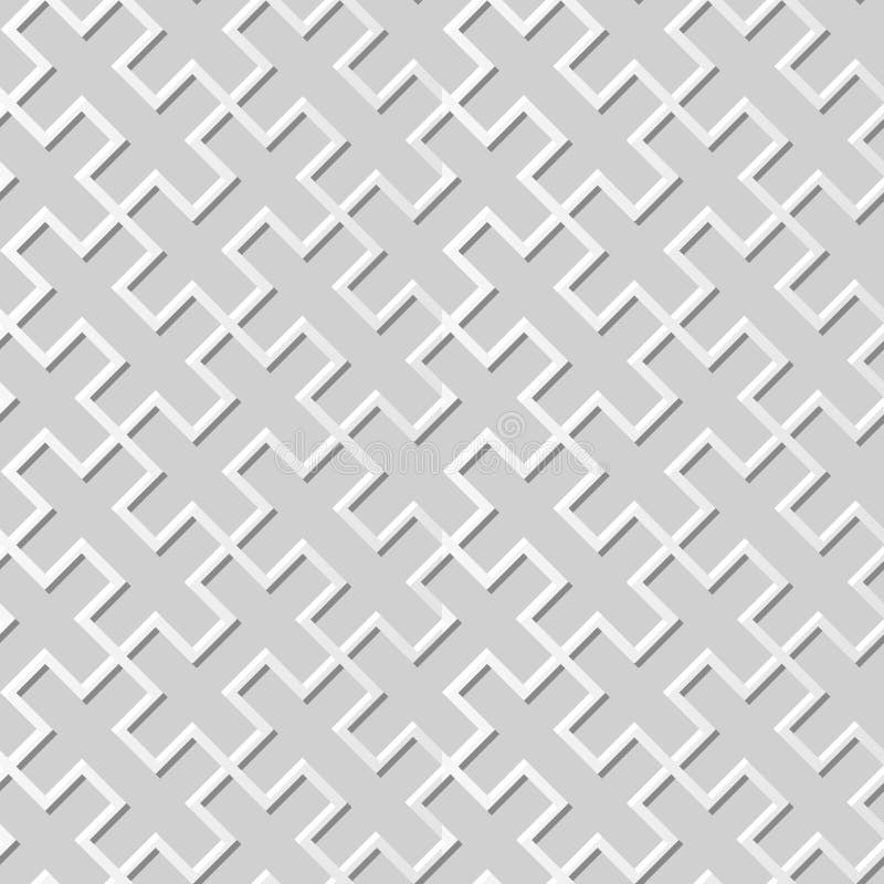 Vector Damask Seamless 3D Paper Art Pattern Background 347 Cross ...