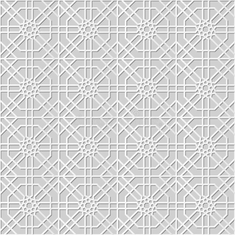 Vector Damask Seamless 3D Paper Art Pattern Background 306 Octagon ...