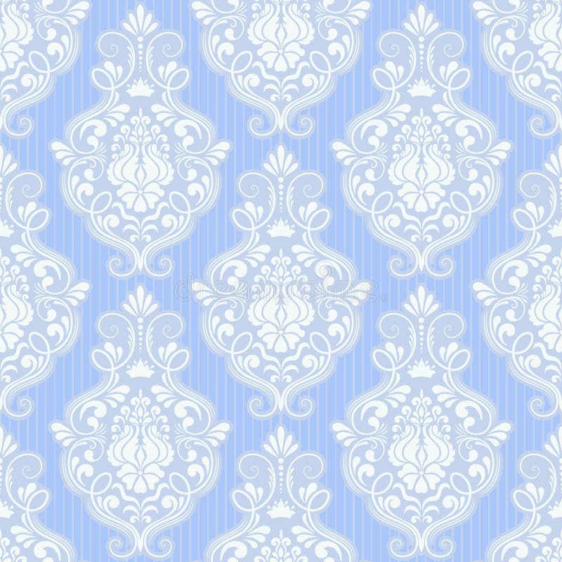 Vector Damask Seamless Pattern Background. Stock Vector - Illustration ...