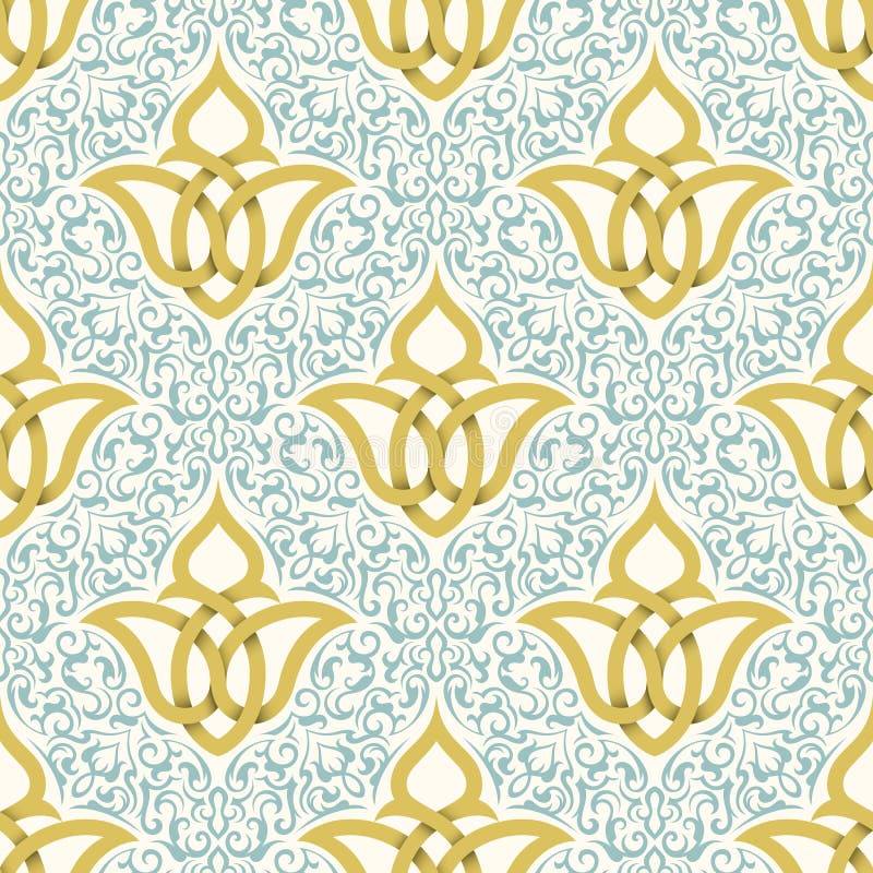 Vector Damask Seamless Pattern Background Stock Vector - Illustration of ornate, abstract: 60401753