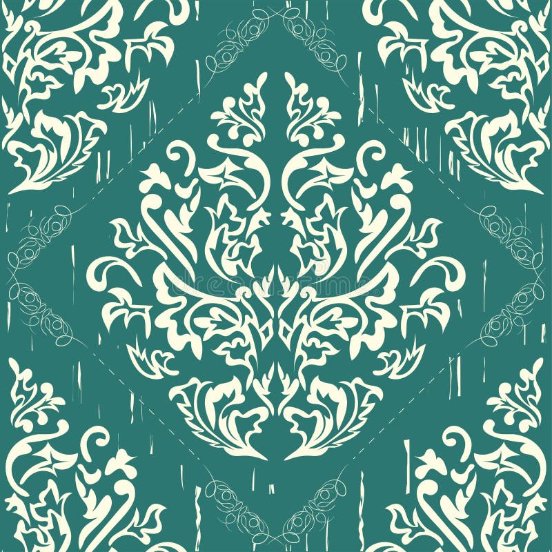 Vector Damask Seamless Pattern Element. Classical Damask Ornament ...