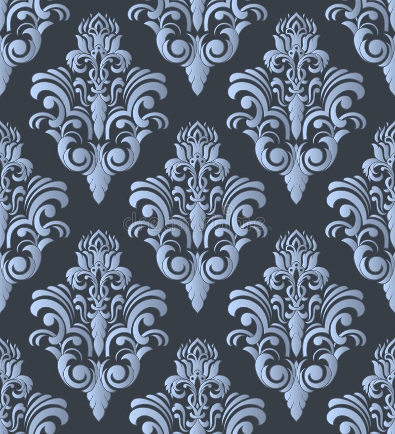 Vector Damask Seamless Pattern Element. Classical Luxury Old Fashioned ...