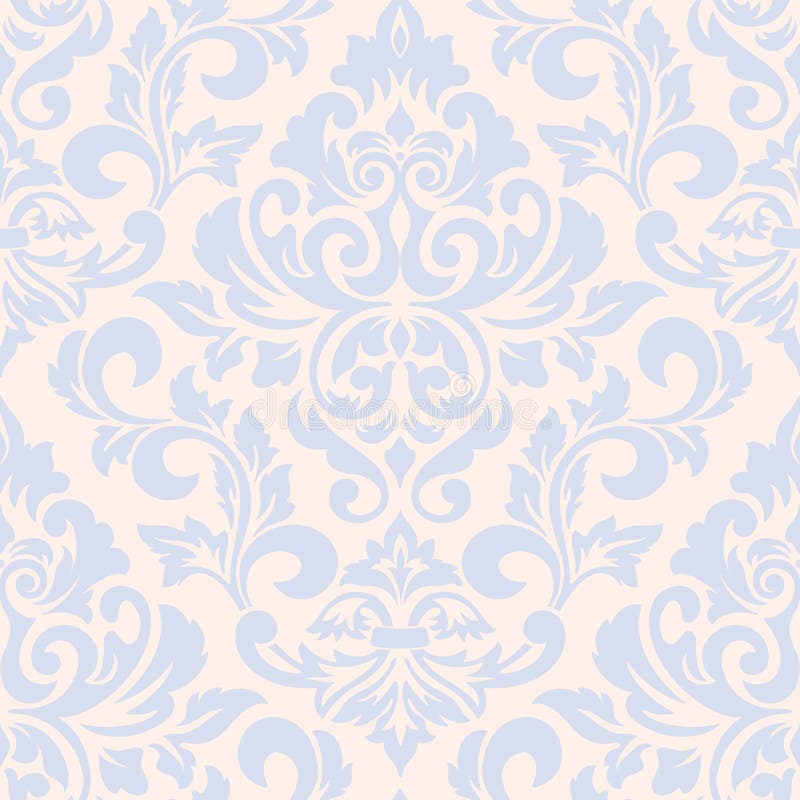 Vector Damask Seamless Pattern Element. Stock Vector - Illustration of ...