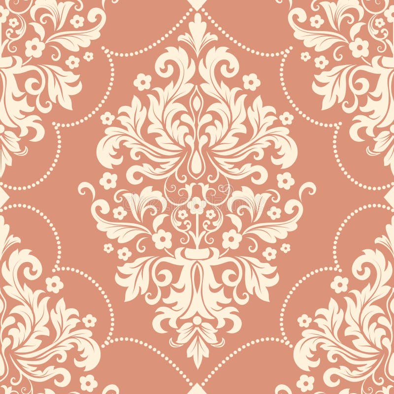 Vector Damask Seamless Pattern Element. Stock Vector - Illustration of ornate, royal: 38822692