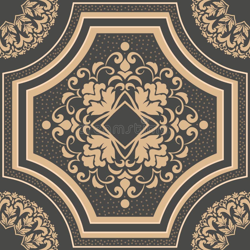 Vector Damask Seamless Pattern Element. Exquisite Floral Baroque ...