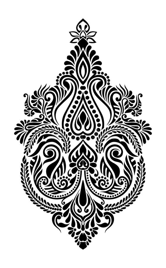 Vector Damask Stencil Patterns Design Stock Vector - Illustration of ...