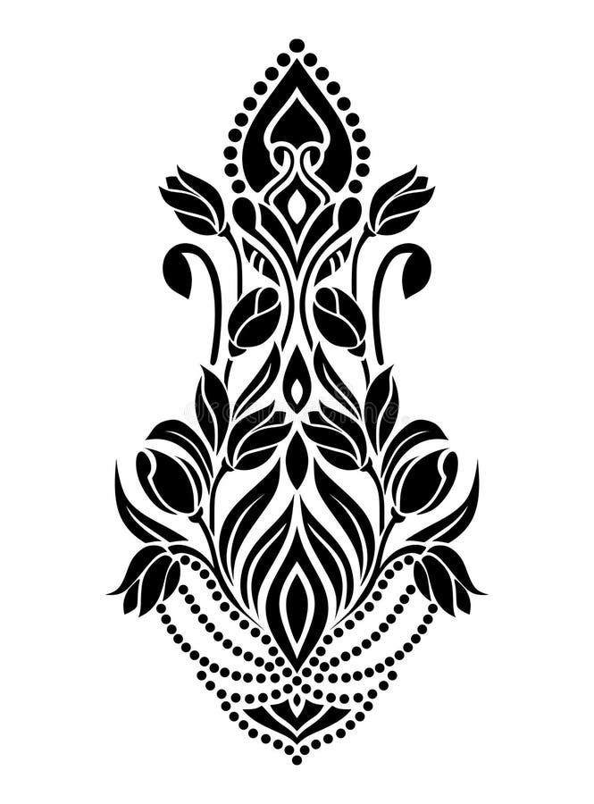 Vector Damask Stencil Patterns Design Stock Vector - Illustration of ...