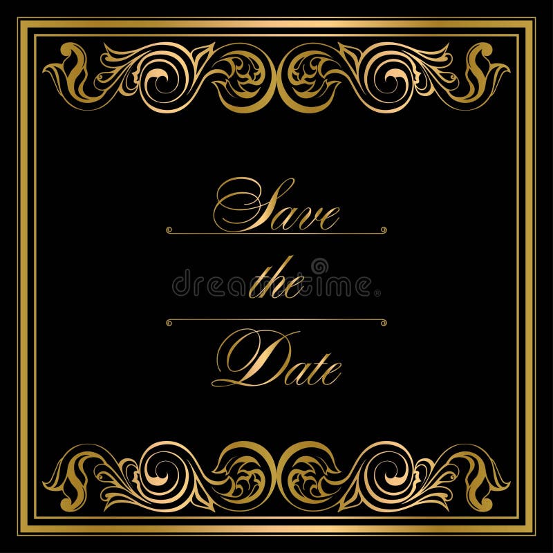 Vector Damask Vintage Baroque Scrol Ornament Swirl Stock Illustration ...