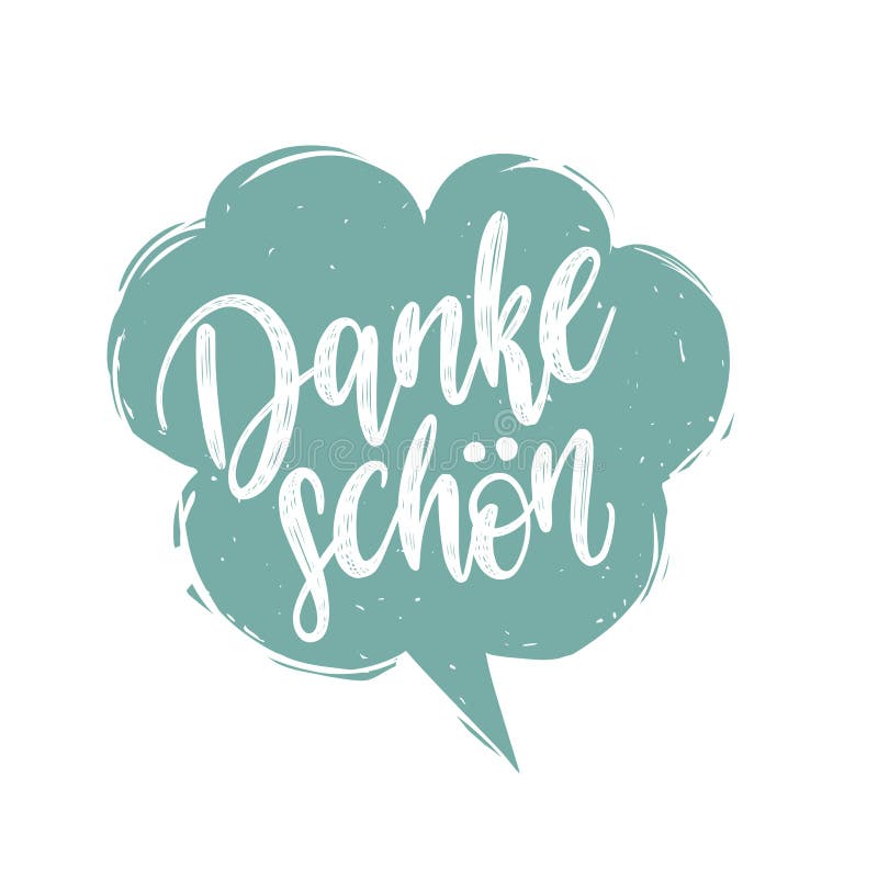 Danke Schon Muchas Gracias En Alemán Ilustración Del Vector