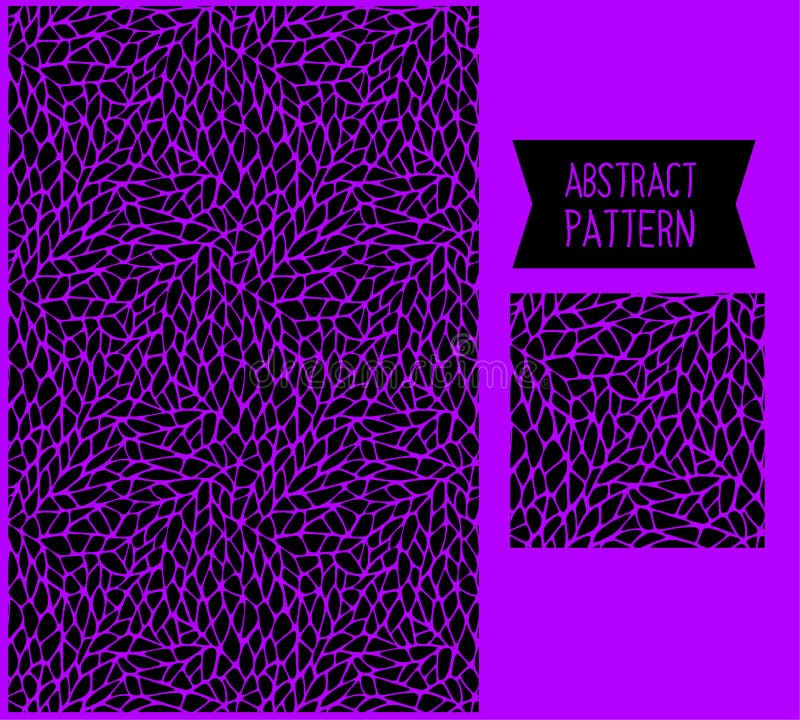 Vector Dark Abstract Hand-drawn Pattern Stock Vector - Illustration of ...